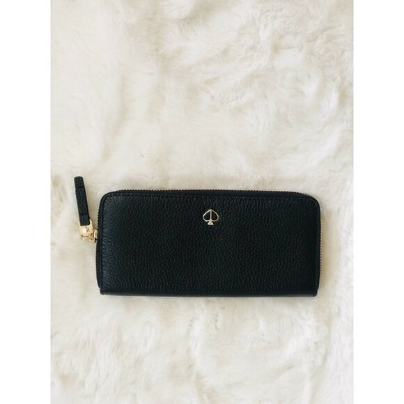 kate spade | Bags | Kate Spade Zip Around Continental Pebble Leather W ...